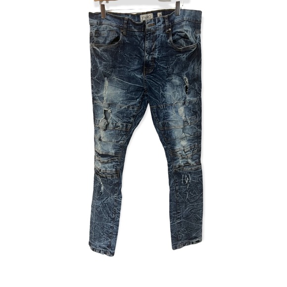 Fwrd Denim | Jeans | Fwrd Denim Mens Acid Wash Distressed Motto Denim ...